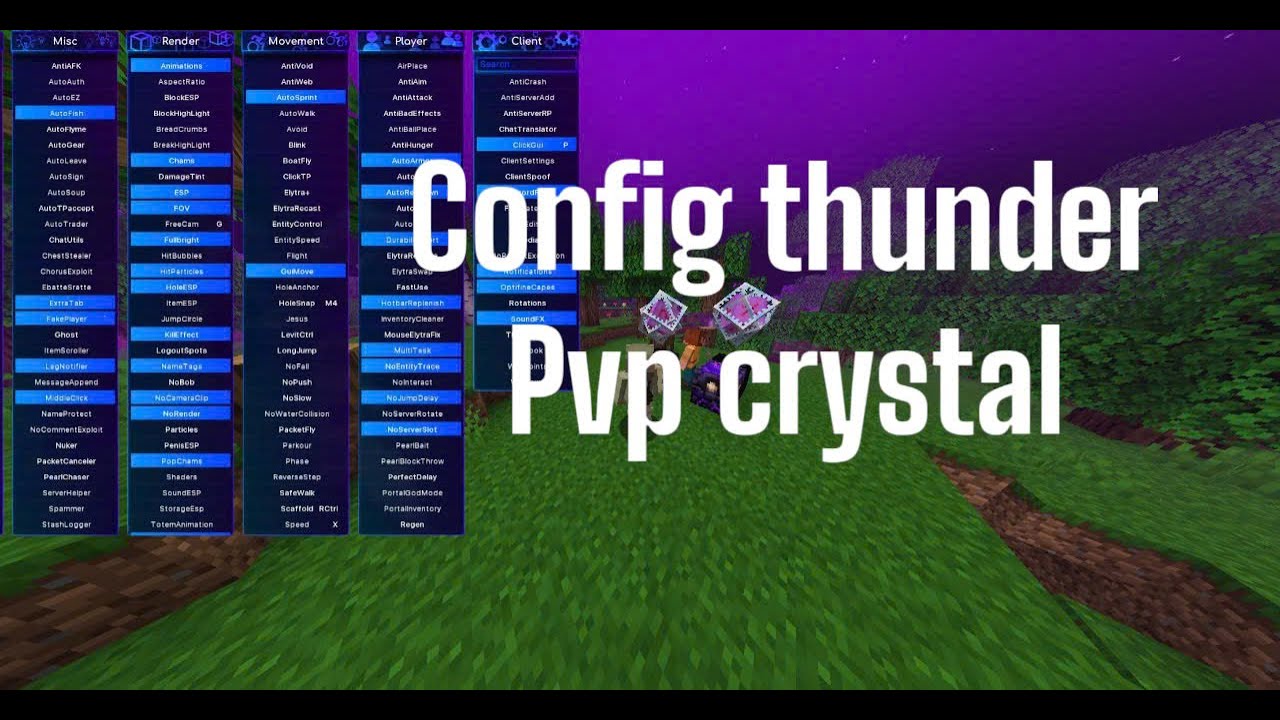 Config Thunder Hack tối ưu cho Minecraft ⚡ Ai chơi hack mà chưa xem là ...