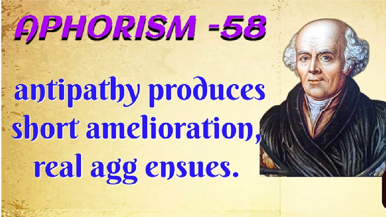 antipathic treatment causes real Agg of disease| what is antipathy ...