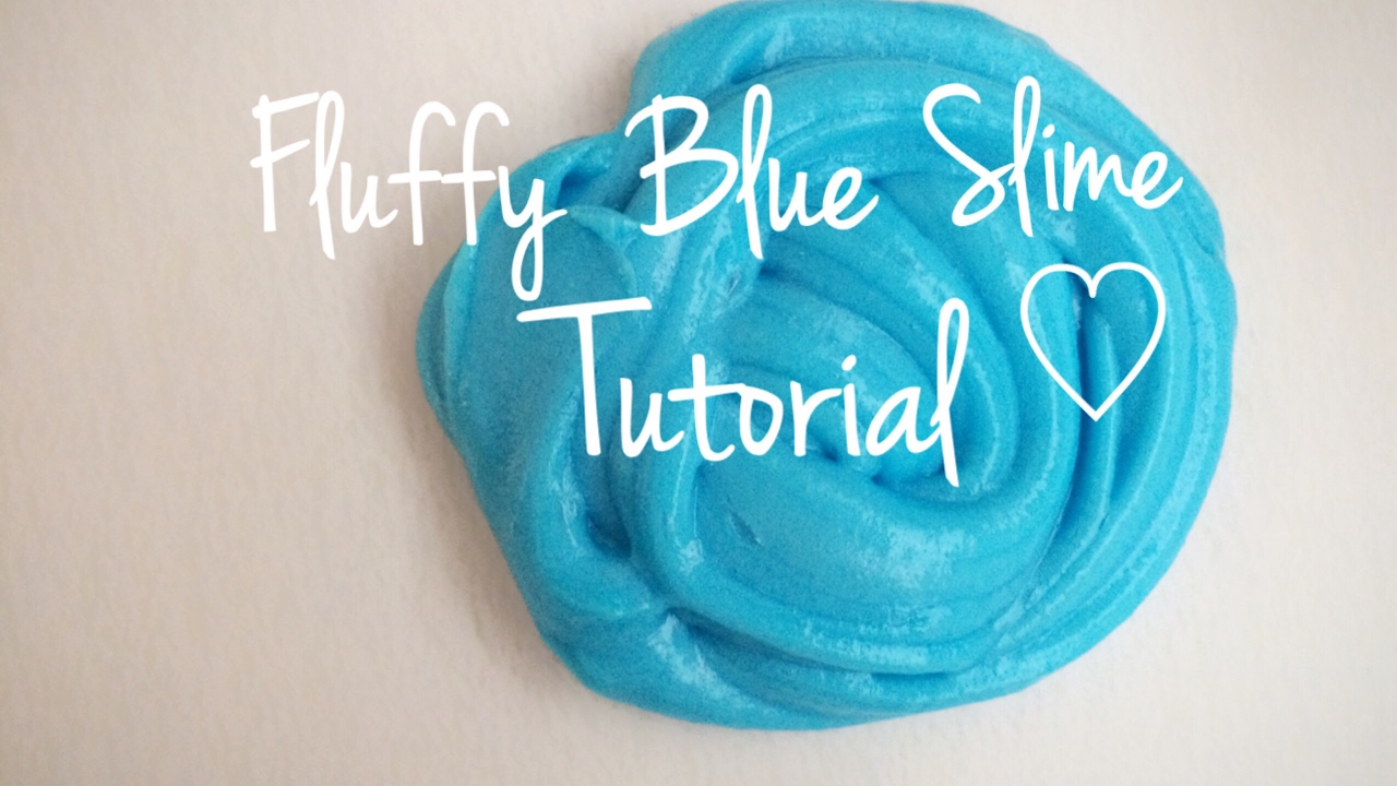 Blue Fluffy Slime Tutorial♡ - YouTube