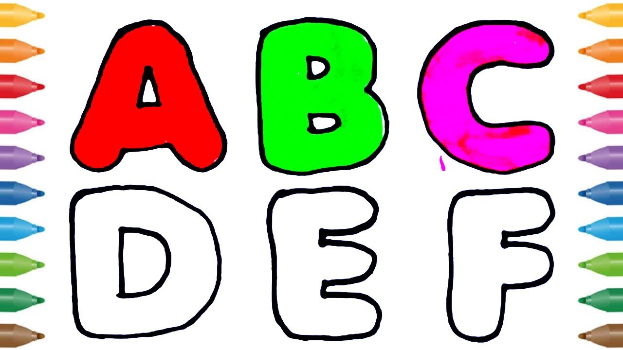How to Draw Alphabets ABC for Kids Easy Step by Step - H Kids TV - YouTube