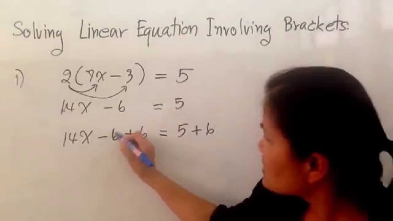 Solving Linear Equation Involving Brackets - YouTube