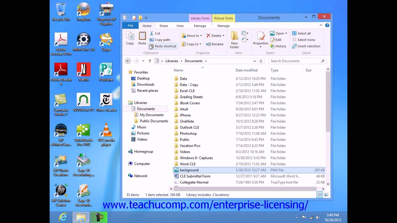 Windows 8 Tutorial Windows Explorer Lesson 2.1 Employee Group Training ...