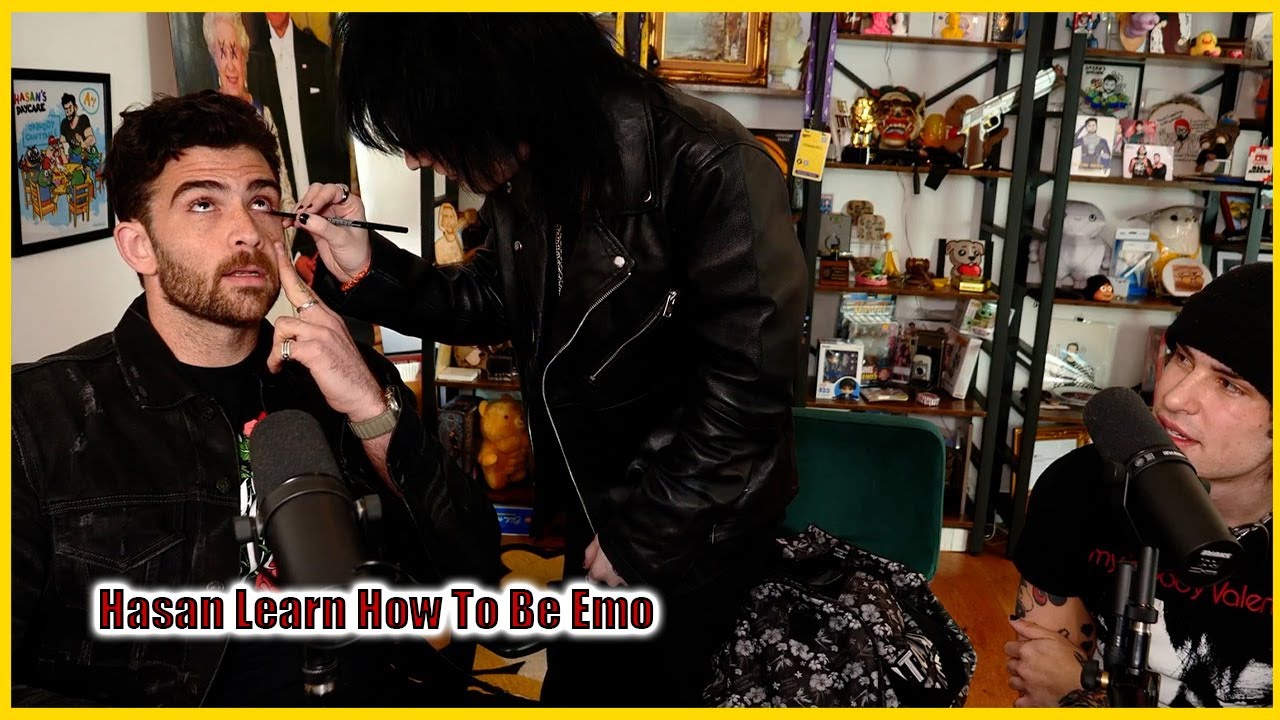 HasanAbi Learns To Be Emo with Johnnie Guilbert & Jake Webber | Hasan ...