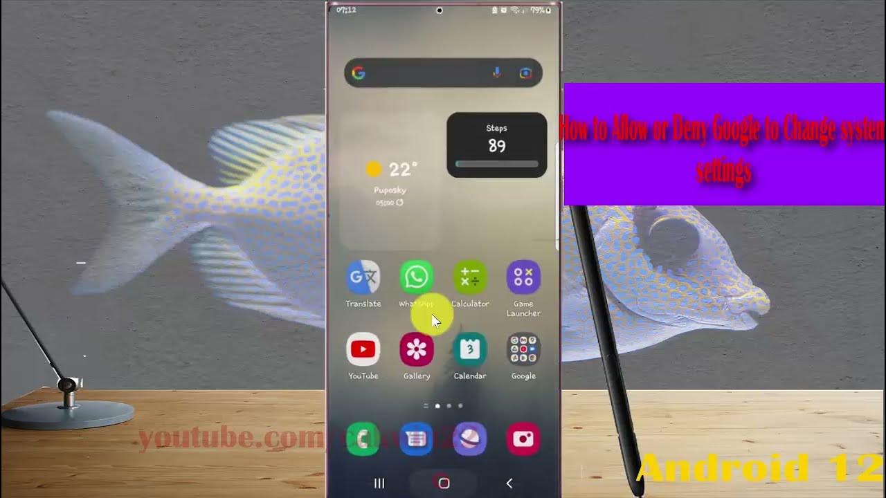 Samsung Galaxy S22 Ultra : How to Allow or Deny Google to Change system ...