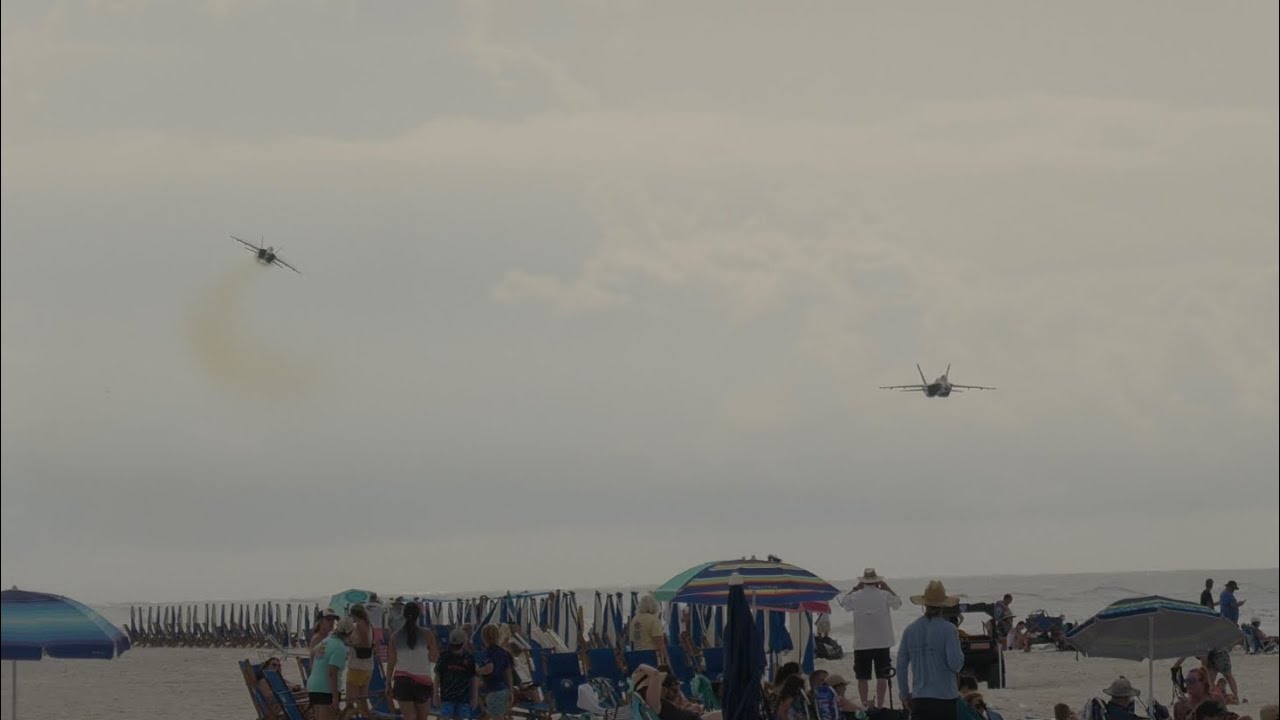 Blue Angels High Speed Pass Pensacola Beach 7/10/24 - YouTube