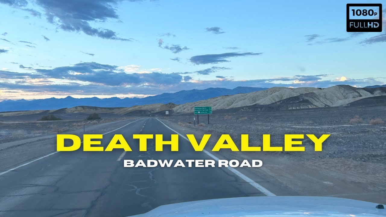 SCENIC DRIVE THROUGH THE DEATH VALLEY BADWATER BASIN ROAD, USA ROADTRIP ...