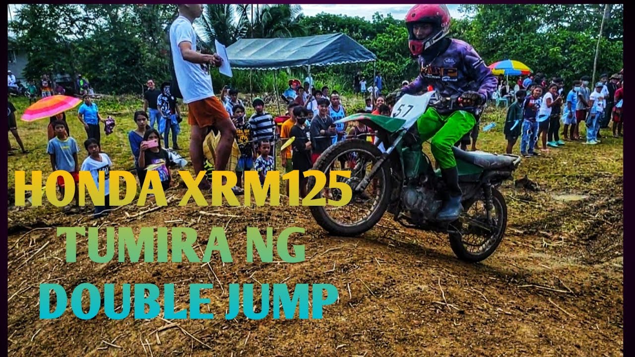 Honda xrm 125 tumira ng double jump - YouTube
