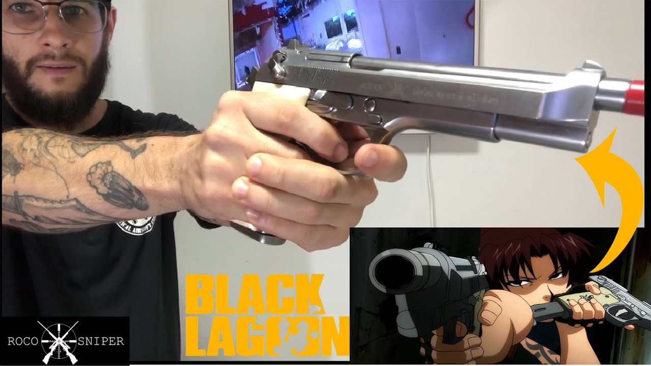 Pistola Beretta M92 Gbb SwordCutlass- Black Lagoon- (Airsoft) Roco ...