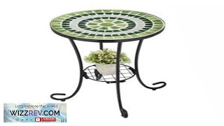 Outdoor Side Table Mosaic Patio Table Accent Tables Mosaic Tile Top