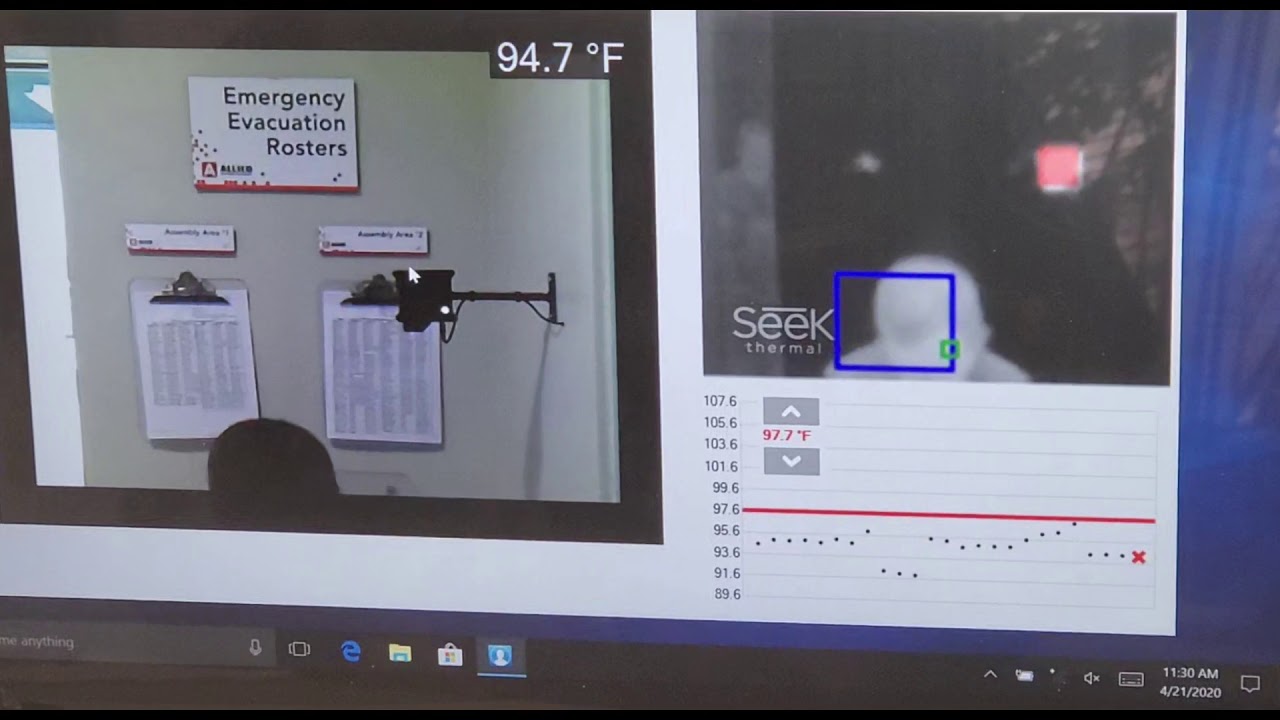 Seek Scan - Initiating the system in our security/ personnel entrance ...