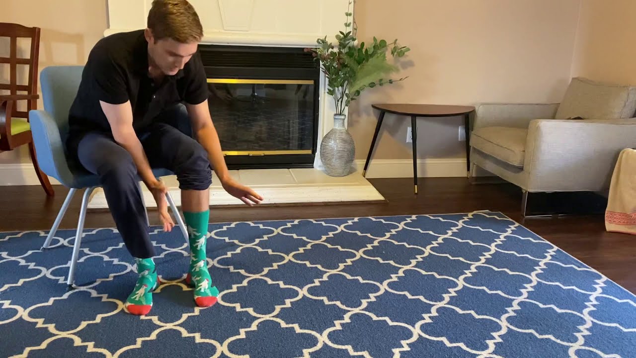 Putting on socks - backwards chaining step 1 - YouTube