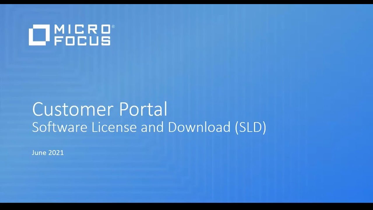 Customer Portal - Accessing the Software License and Download (SLD ...