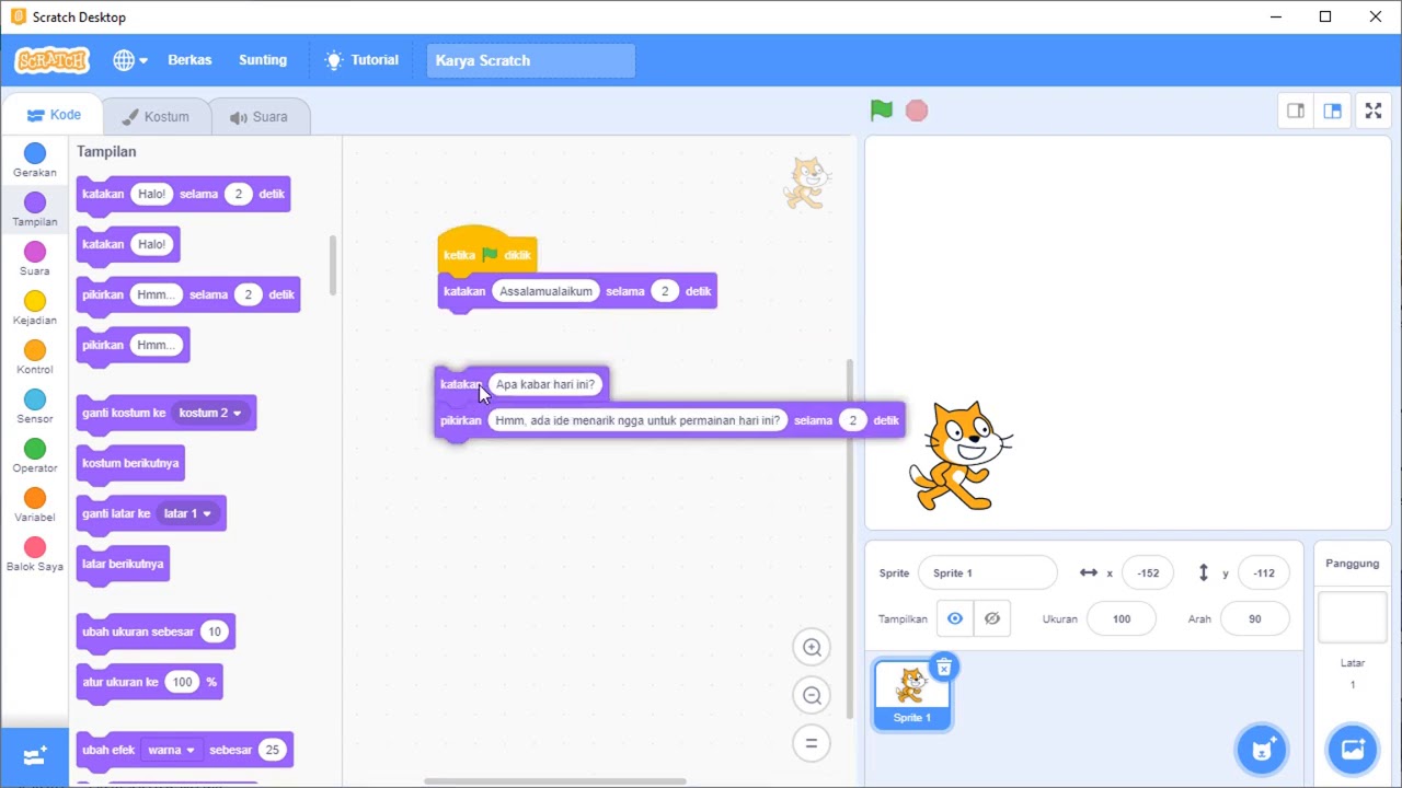 Belajar Scratch - Si Kucing Pintar - Operasi Hitung dengan Scratch ...