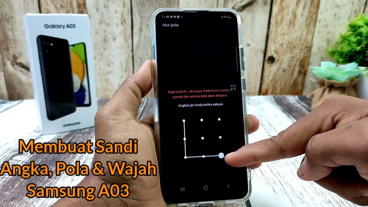 Cara Membuat Sandi Angka, Pola & Wajah HP Samsung A03 - YouTube