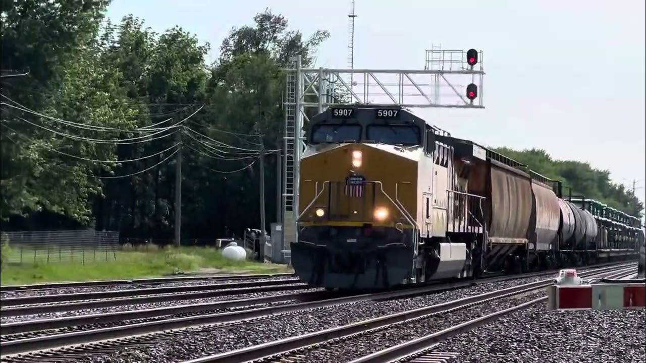 UP 5907 Manifest Eastbound in Nelson, IL - YouTube