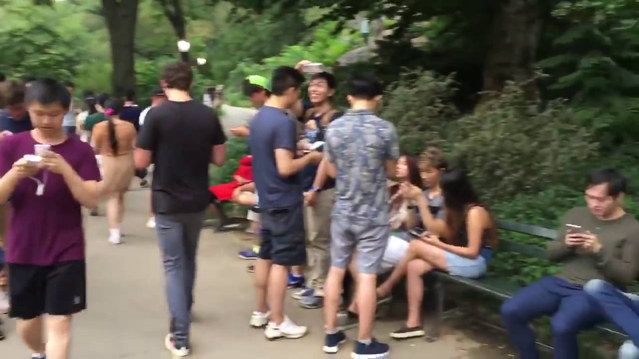 The New Pokemon GO headquarters ! Incredible Crowd at Central Park ...