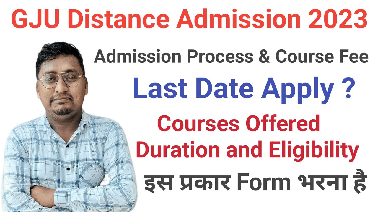 gju distance education admission 2023 | gju distance fees and course ...