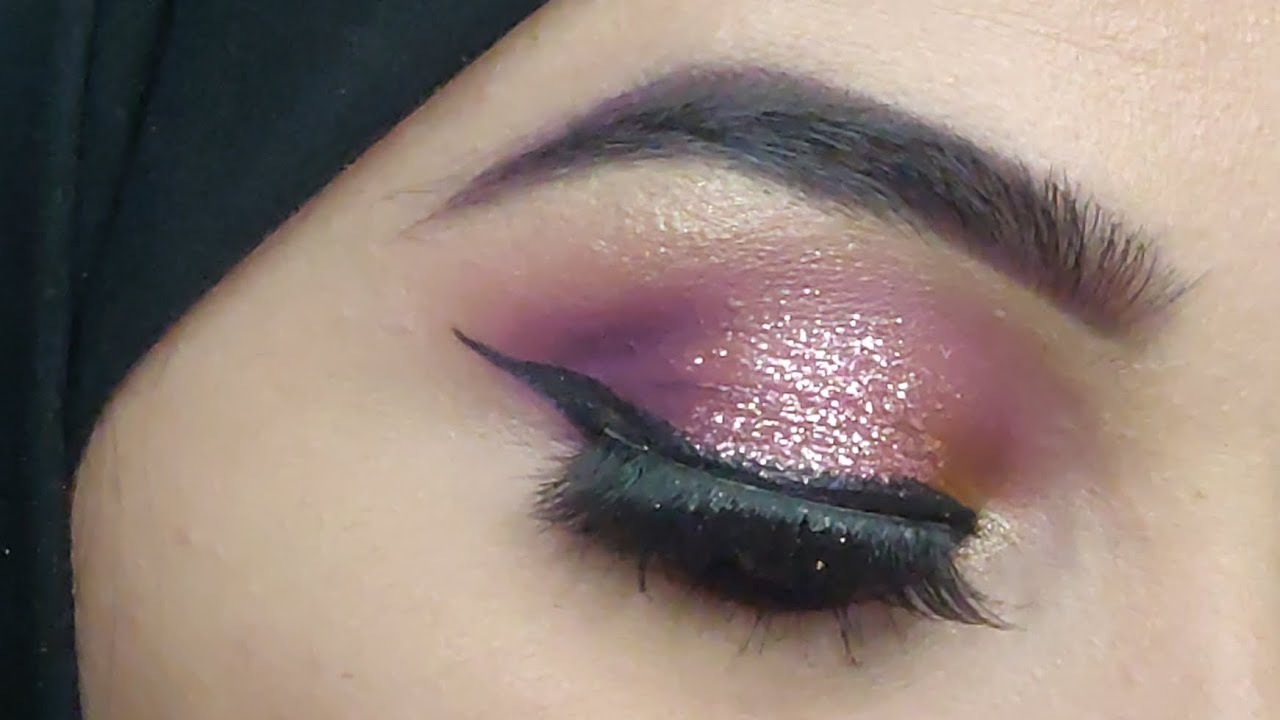 Simple Sparkly Glamorous Pink Eye makeup tutorial || Glam Makeup 💕 ...