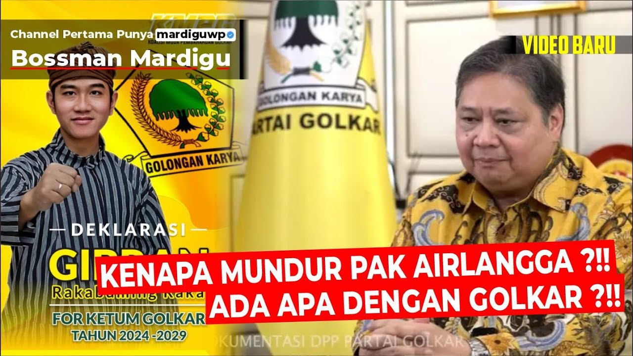 MENGAPA MUNDUR PAK AIRLANGGA ?! ADAKAH KUDETA GOLKAR DARI KOALISI ...
