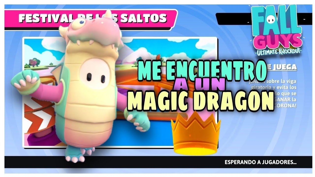 Me encuentro un dragón mágico y le gano | fall guys - YouTube