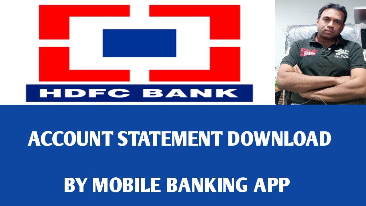 how to download hdfc bank account statement through mobile banking app / - YouTube