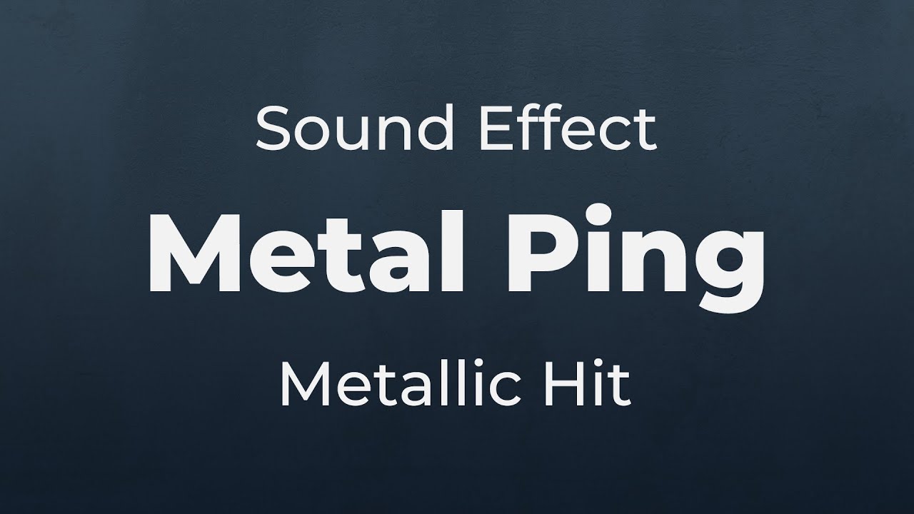 Metal Ping from a Coin Sound Effect | SFX Free for Non-Profit Projects ...