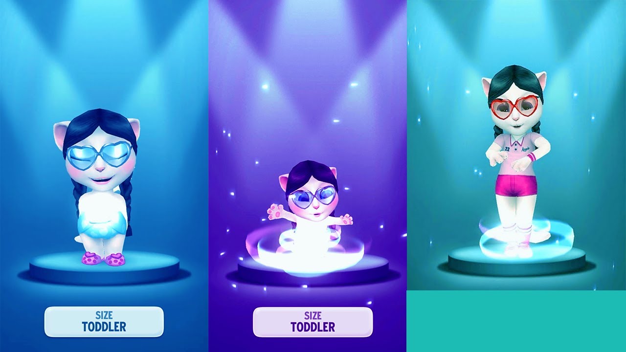 My Talking Angela BABY vs ADULT - Gameplay Great Makeover For Children ...