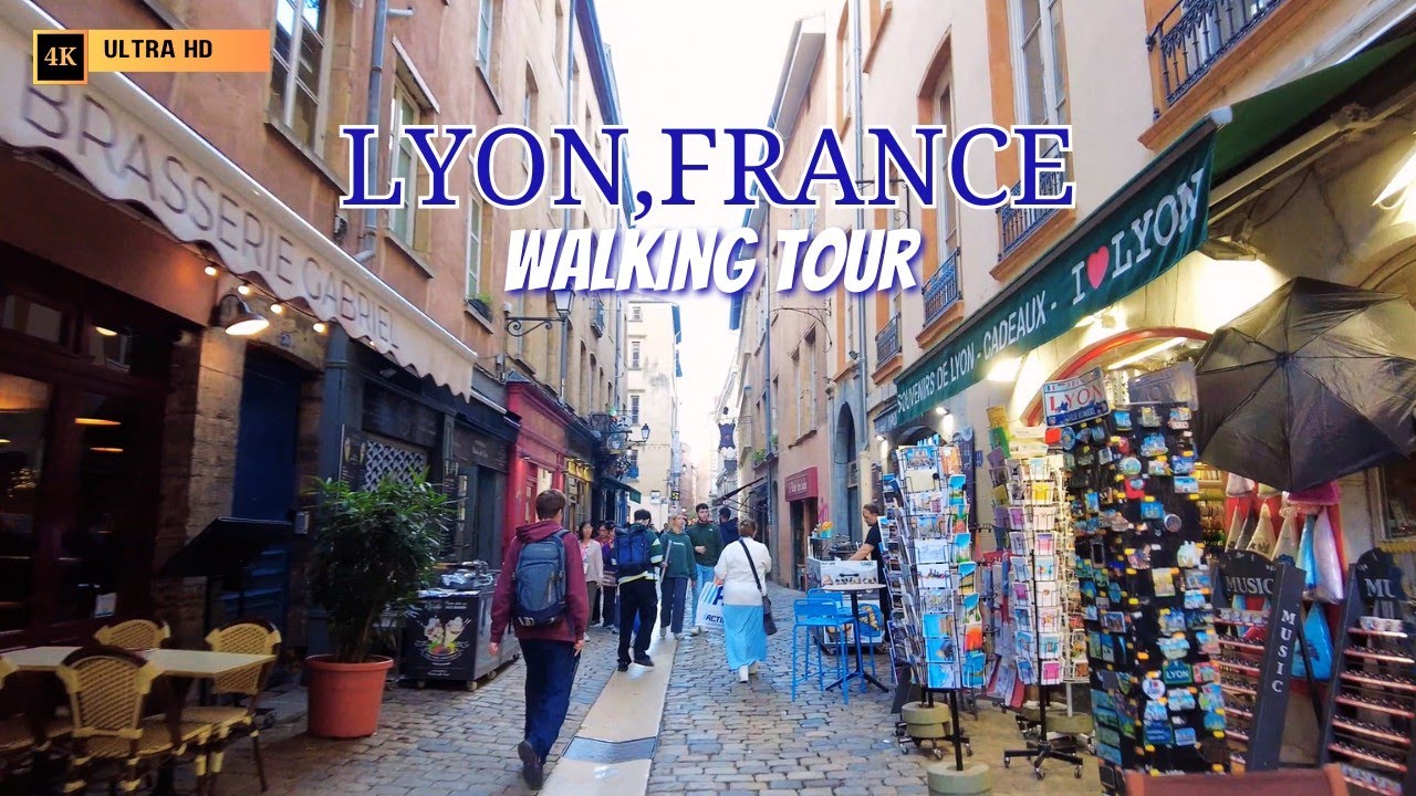Lyon, FRANCE Walking Tour - 4K (Part 1) - YouTube