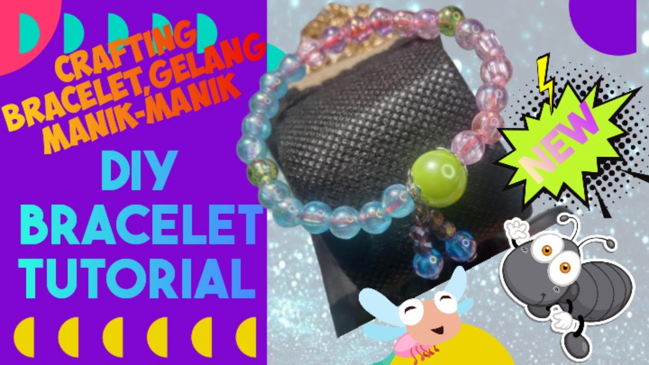 beaded bracelet, gelang manik manik - YouTube