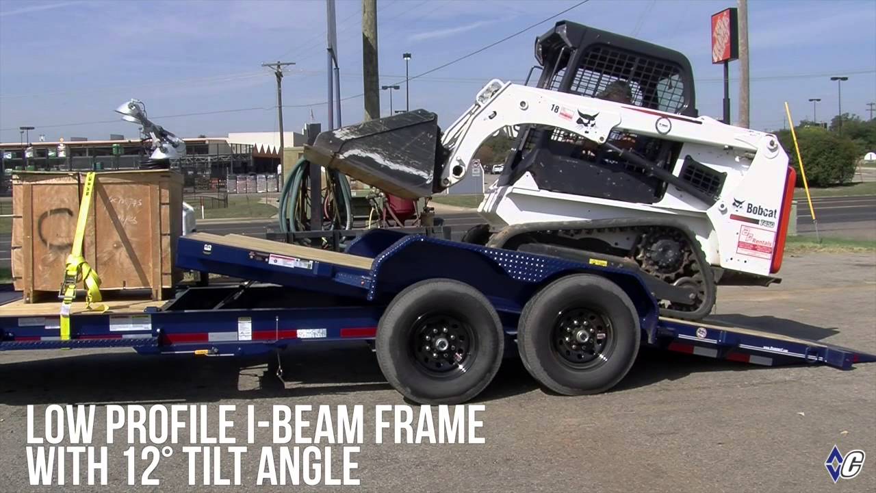 HDT Low Profile Tilt Equipment Trailer - YouTube