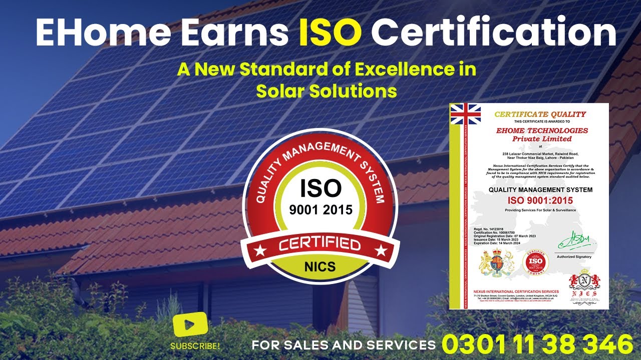 EHome Technologies Earns ISO Certification - A New Standard of ...