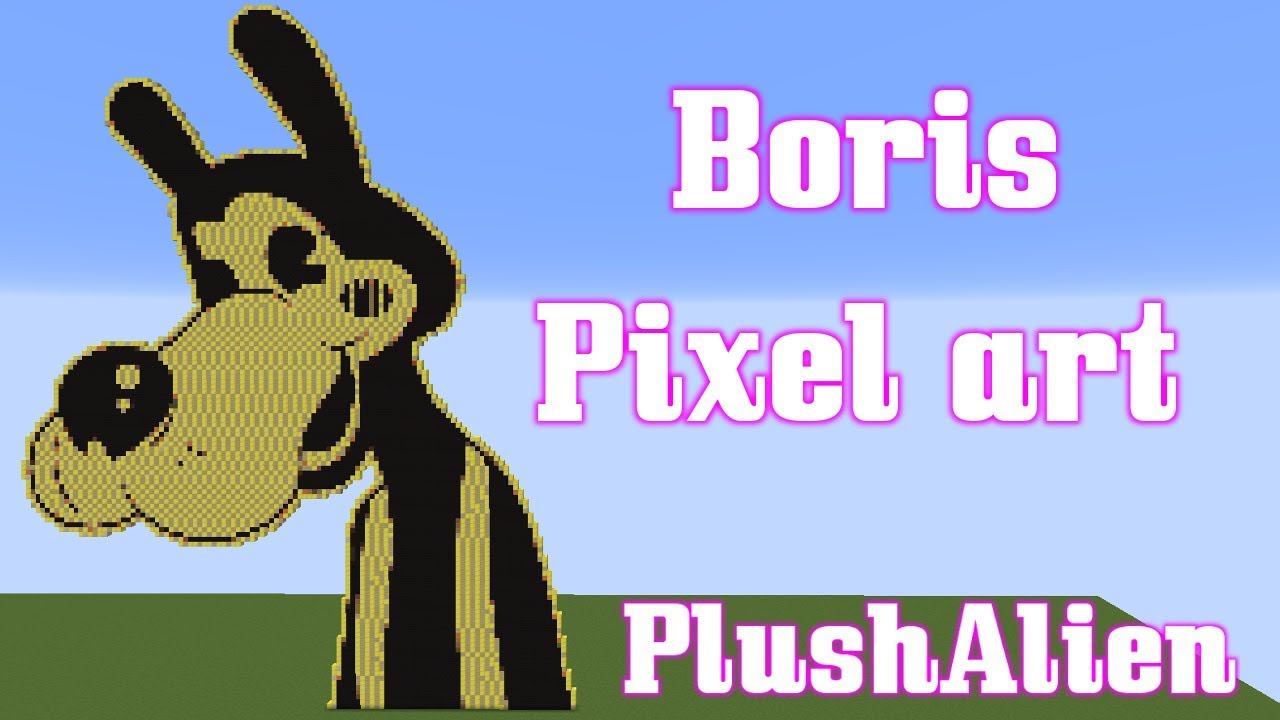 Minecraft Pixel Art SpeedBuild | Boris - YouTube