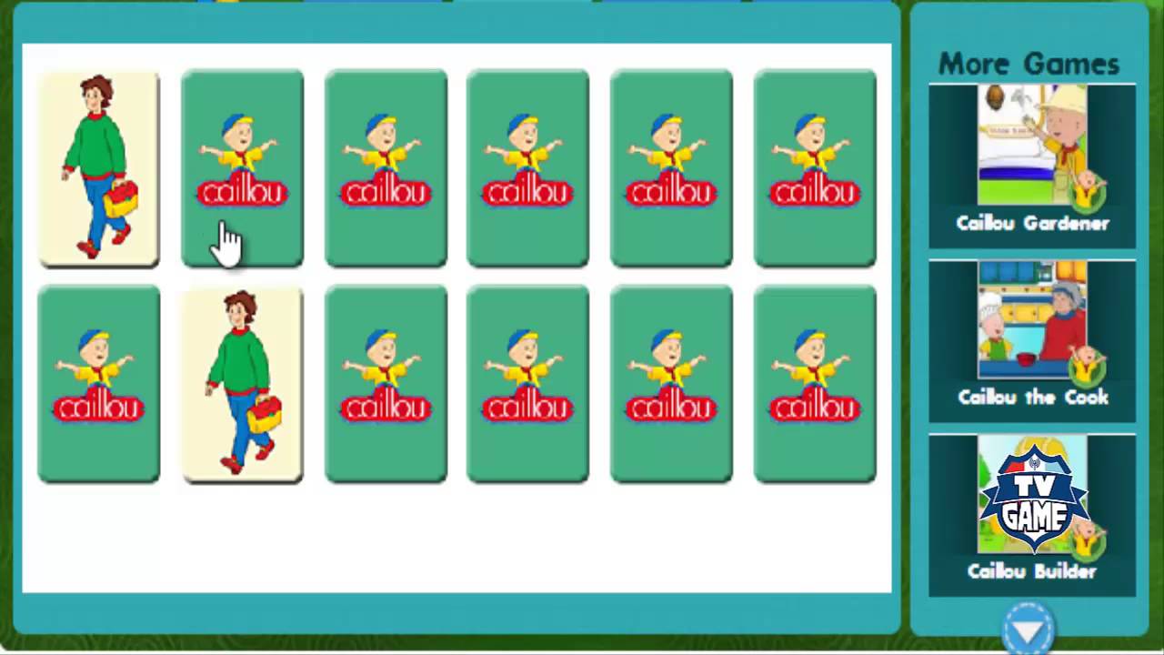 The Caillou Memory Game - YouTube