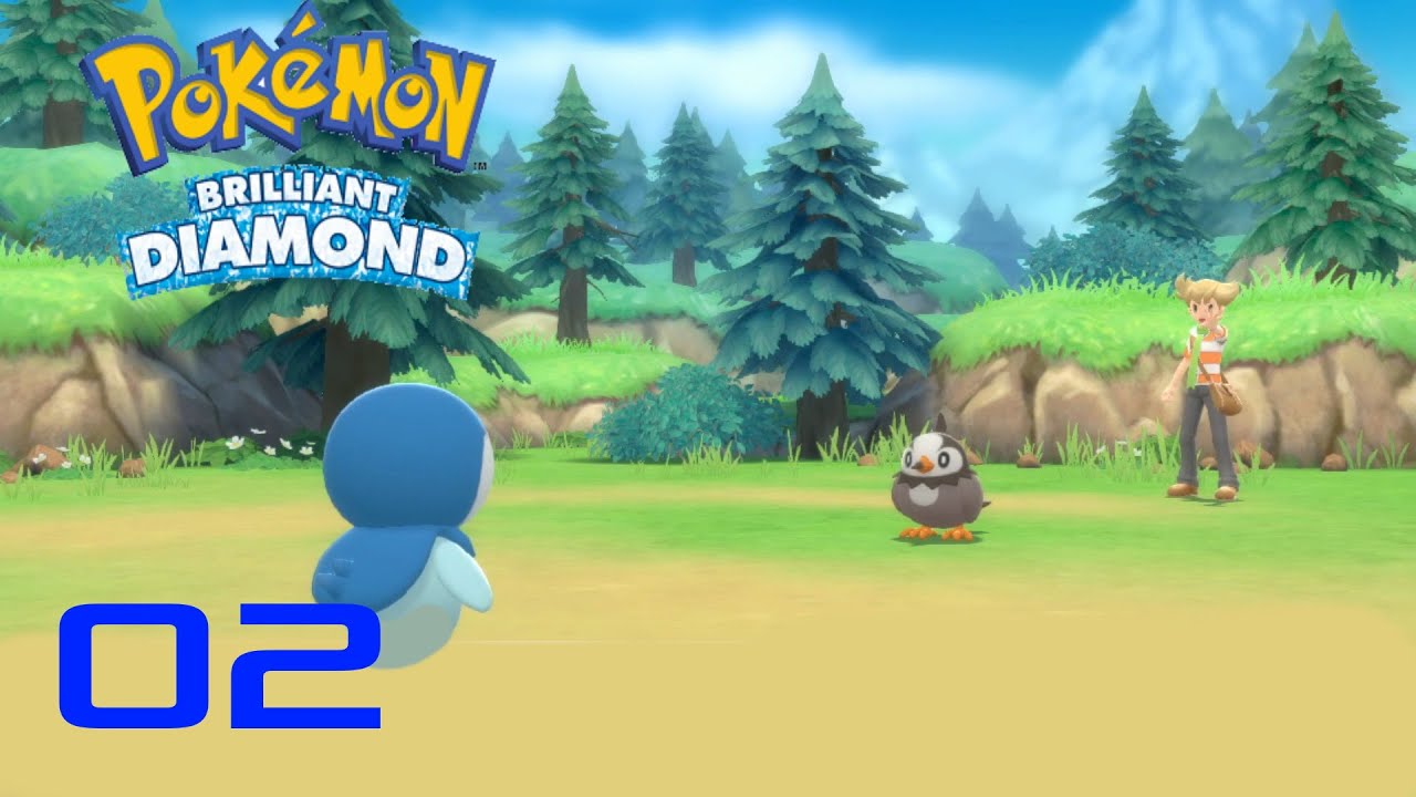 Pokémon Brilliant Diamond - 02 - Rival Battle! - YouTube