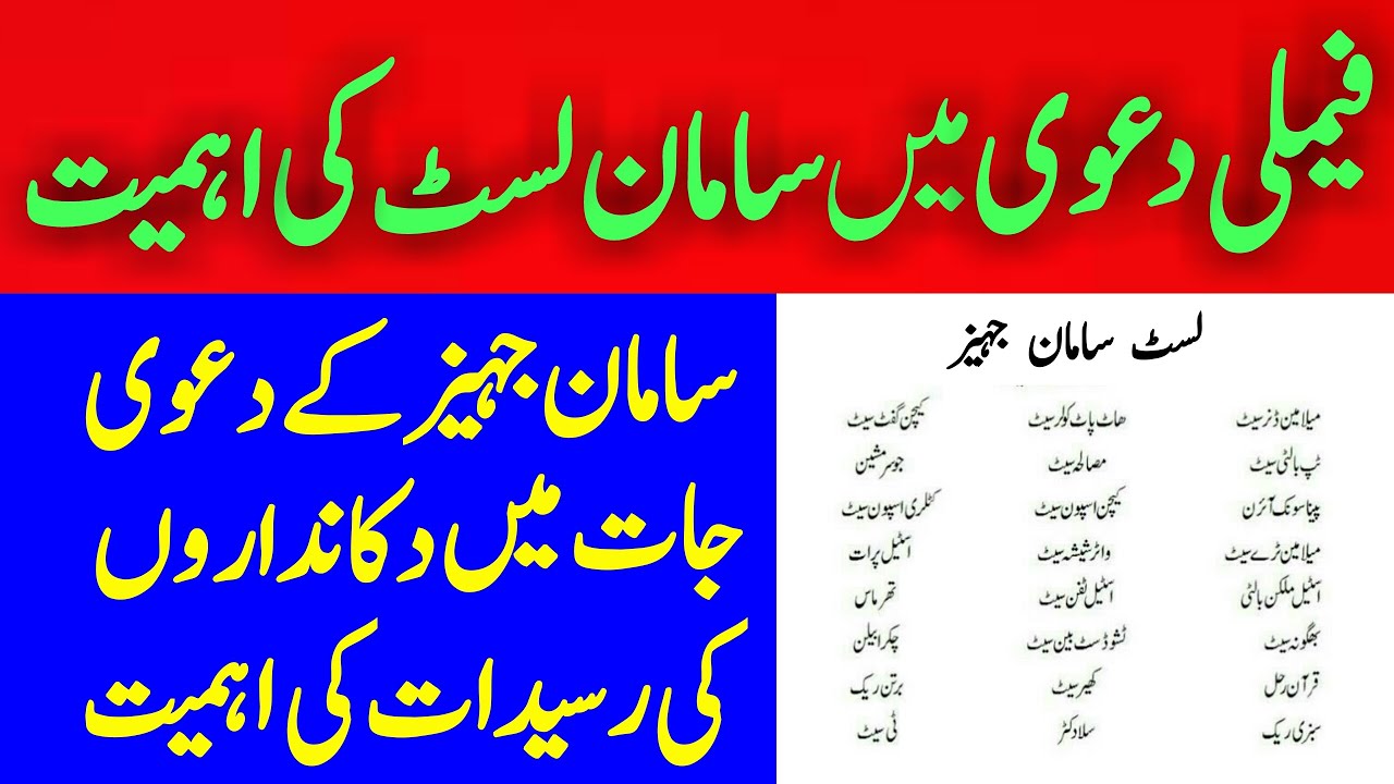 Importance Of List Of Dowry Articles and Receipts Of Shopkeepers In ...