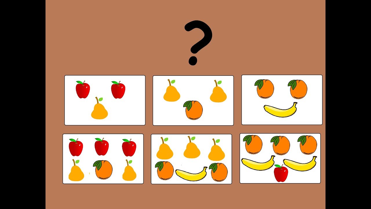 Lojë logjike dhe argëtuese " VARGJE ME FRUTA" - YouTube