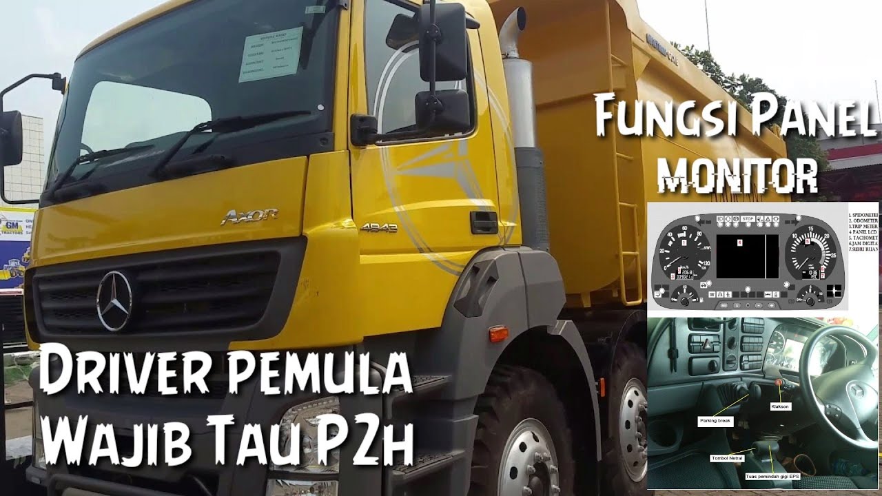 Mercy Actros 4843|| Cara P2h Dan pengenalan fungsi panel - YouTube