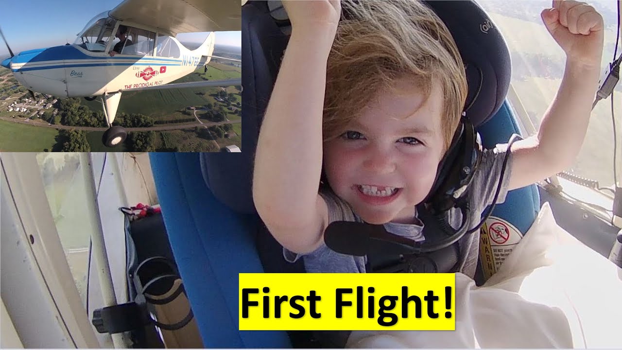 Toddler's first flight in a small plane! - YouTube