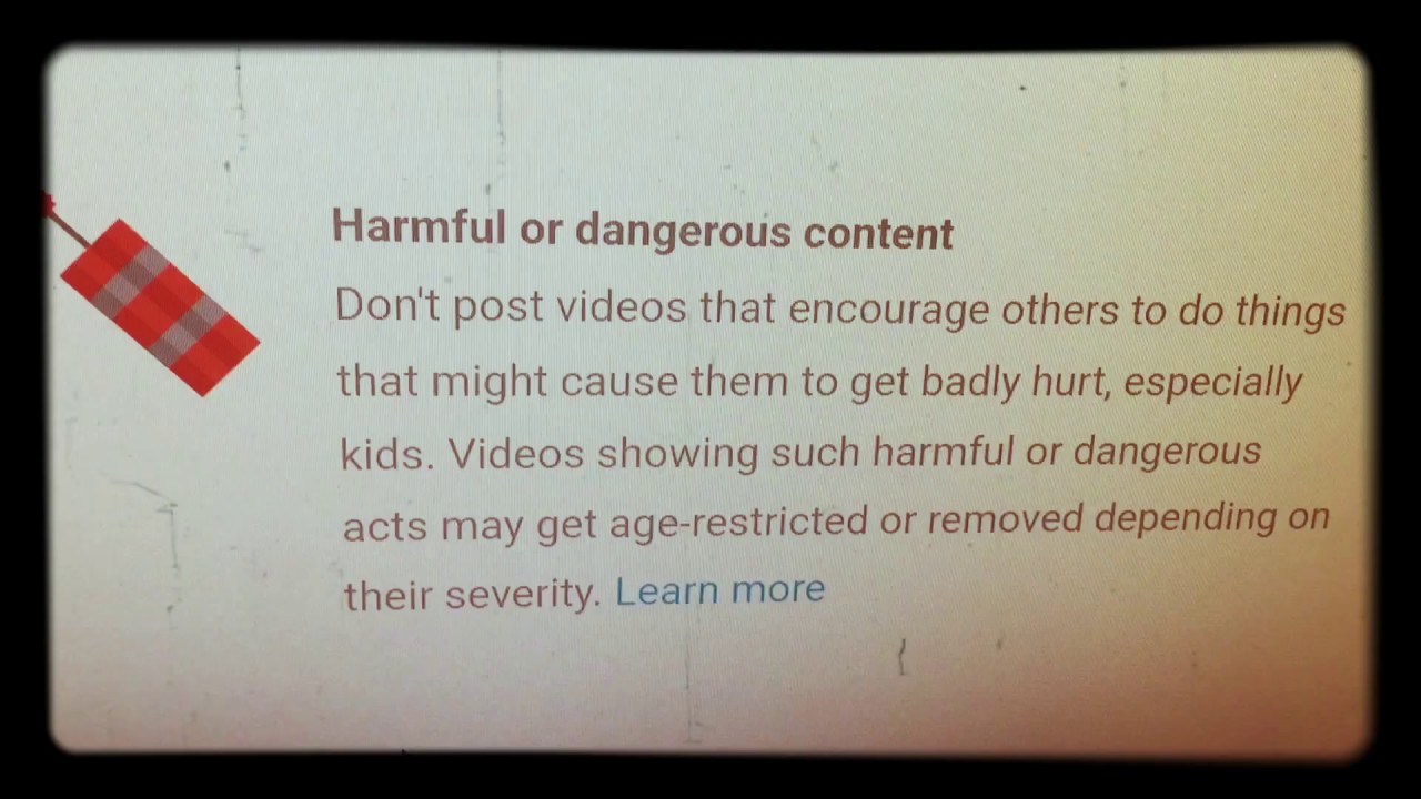 Harmful or dangerous content - YouTube