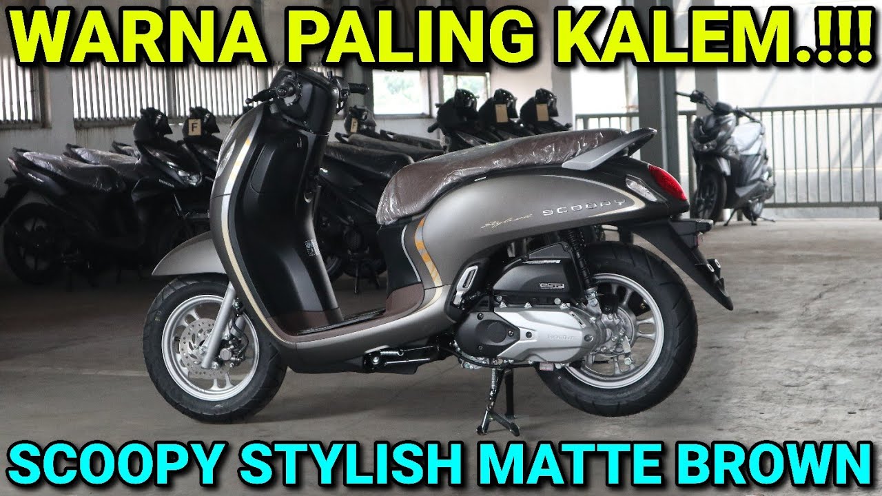 HONDA SCOOPY STYLISH MATTE BROWN 2021 - YouTube