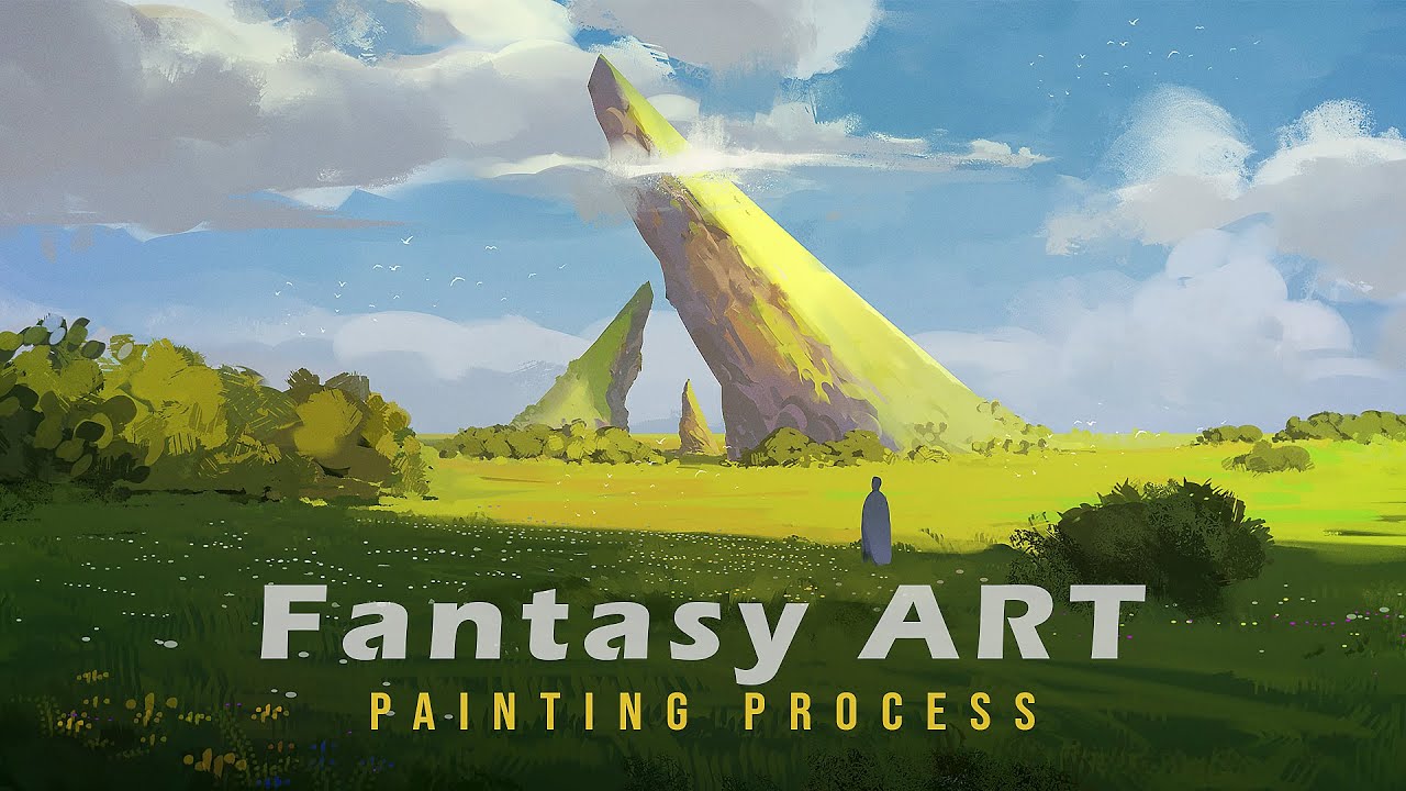 Fantasy Environment Concept Art Digital Painting Process - YouTube