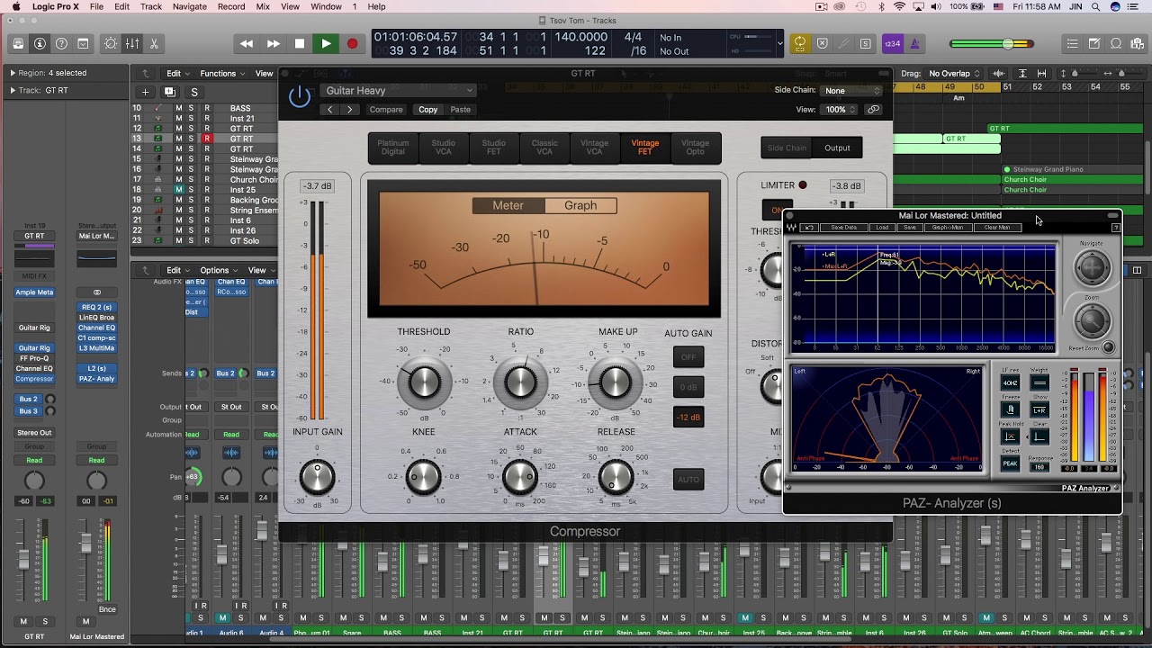 How to Compression Rhythm Guitar with String track - YouTube