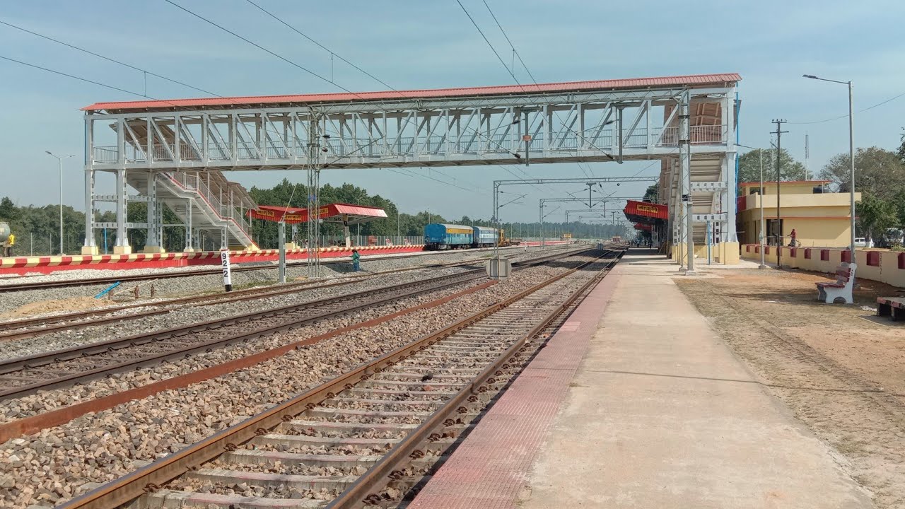 Railway station, foot over Bridge (F.O.B.) Launching, erection, Girder ...