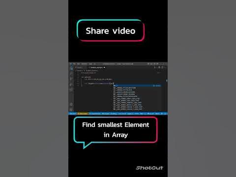 Find Smallest Element in array in C😱||Easiest Method||#shorts #coding #trending #find - YouTube