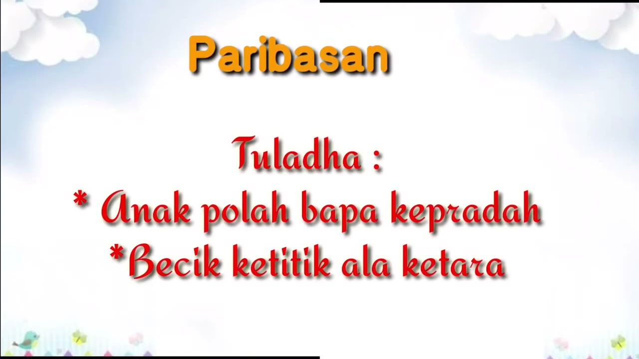 VIDEO BELAJAR BAHASA JAWA KELAS 6 PARIBASAN, BEBASAN, SALOKA - YouTube