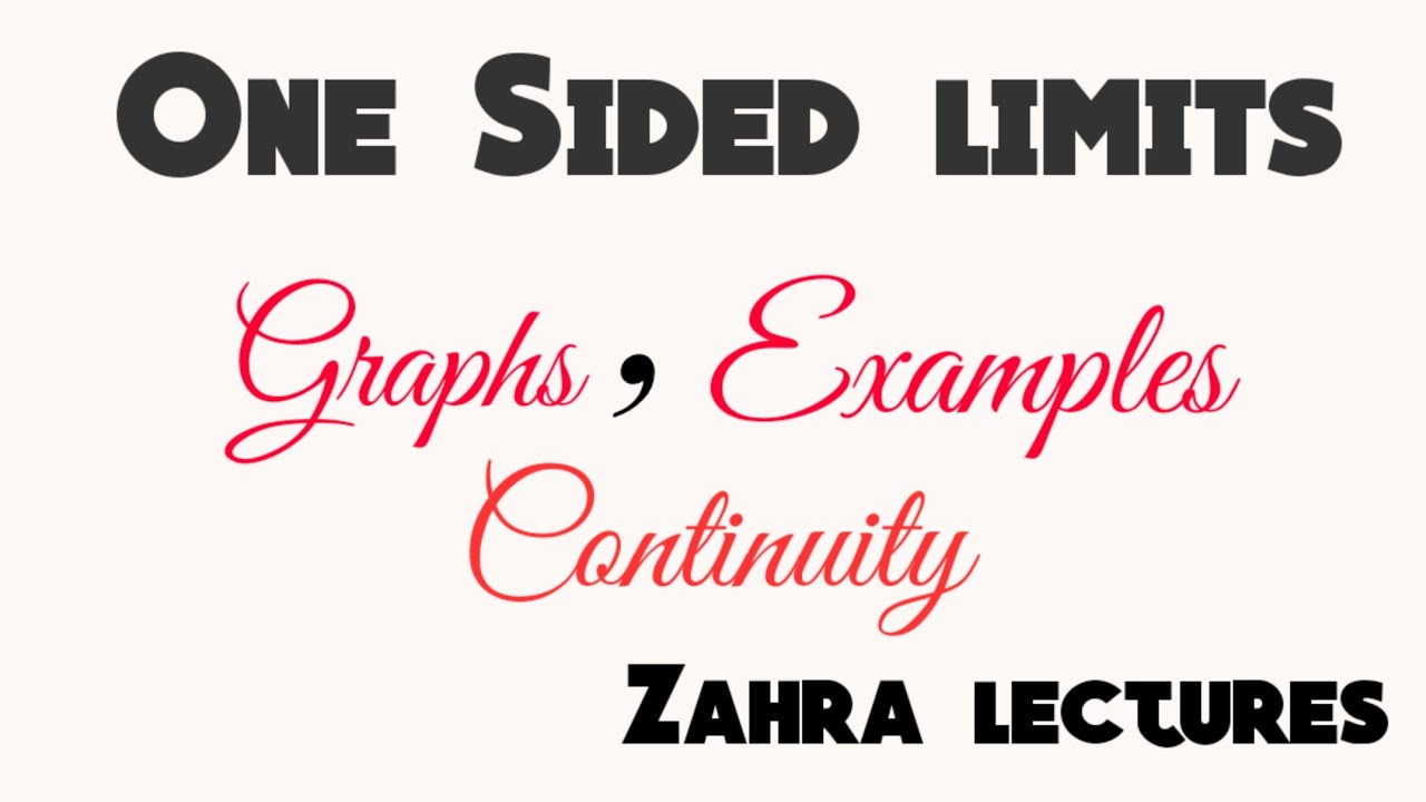 Calculus- One sided limits| One sided limits from graph| Left hand ...