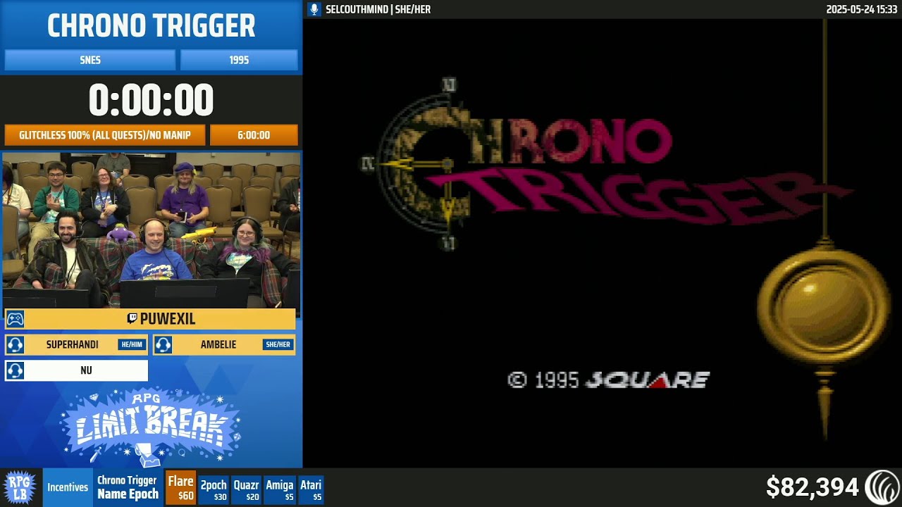 Chrono Trigger (Glitchless 100%) by puwexil - RPG Limit Break 2025 ...