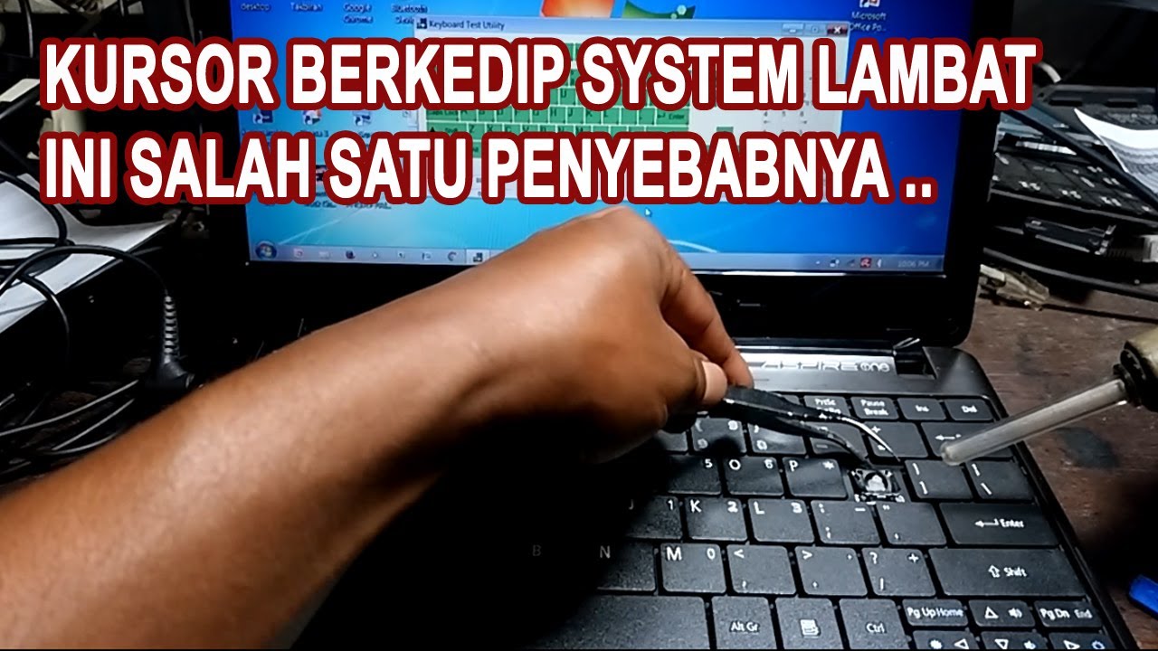 Cara memperbaiki keyboard Acer Aspire One 722 kursor berkedip - YouTube