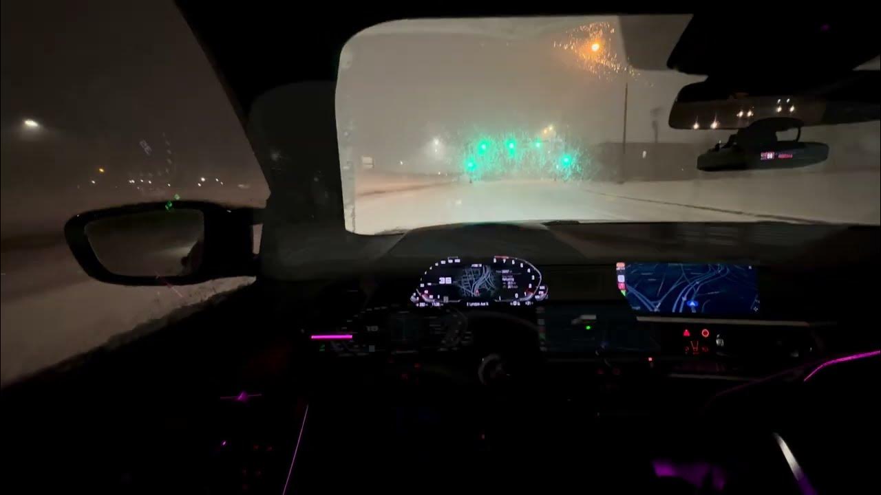 BMW G80 M3 - Snow Storm Night Drive (POV) - YouTube