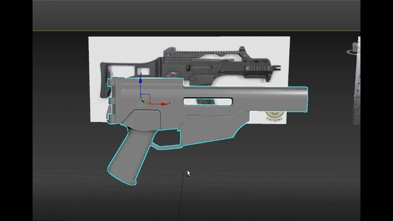 3d modeling a Trigger Ring in 3ds Max gun modeling - YouTube